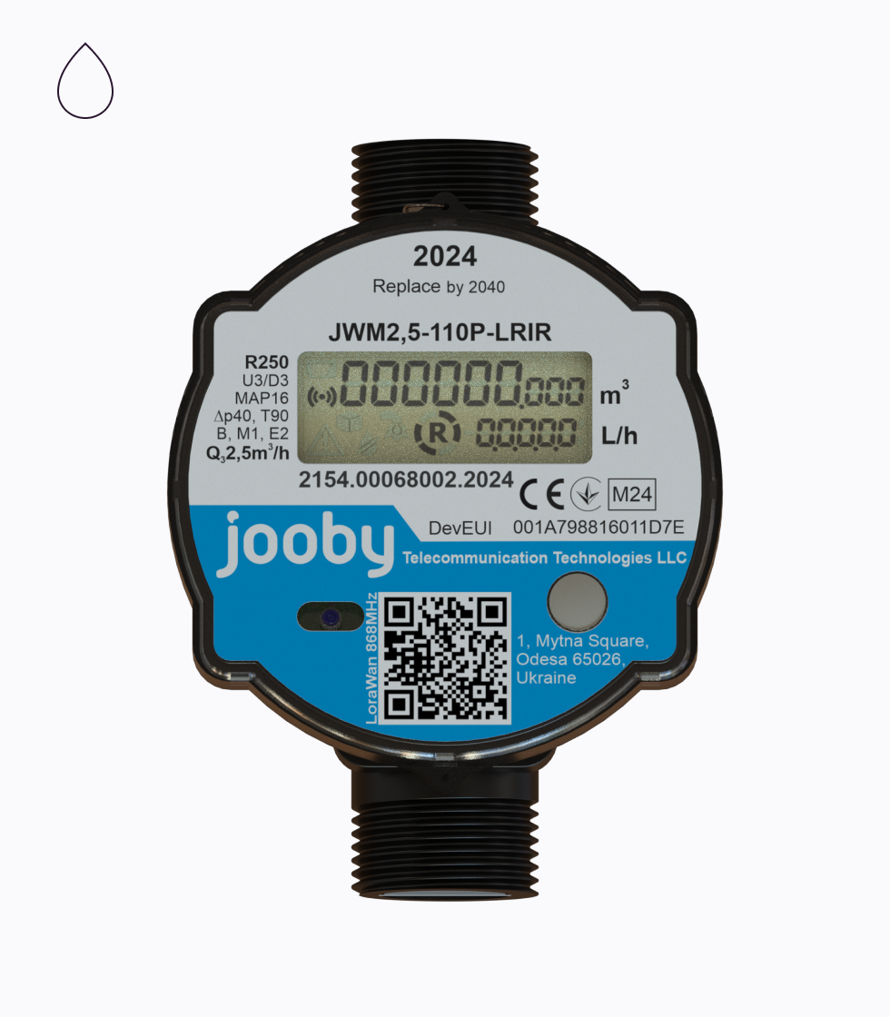 Jooby JWM6,3-150P-LRIR DN25 – High-Precision Ultrasonic Water Meter ...